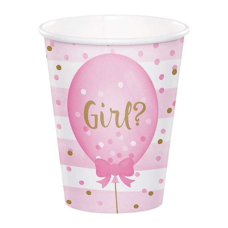 Gender Reveal Balloons Paper Cups Pack Of 8 Gender Reveal Party