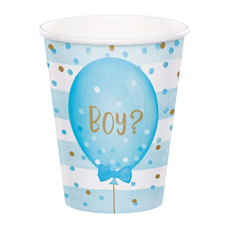 Gender Reveal Balloons Paper Cups Pack Of 8 Gender Reveal Party